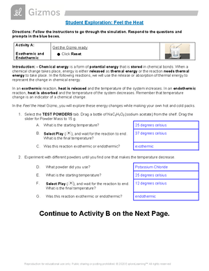 Energy Conversions Gizmo - Directions Follow the instructions to go ...