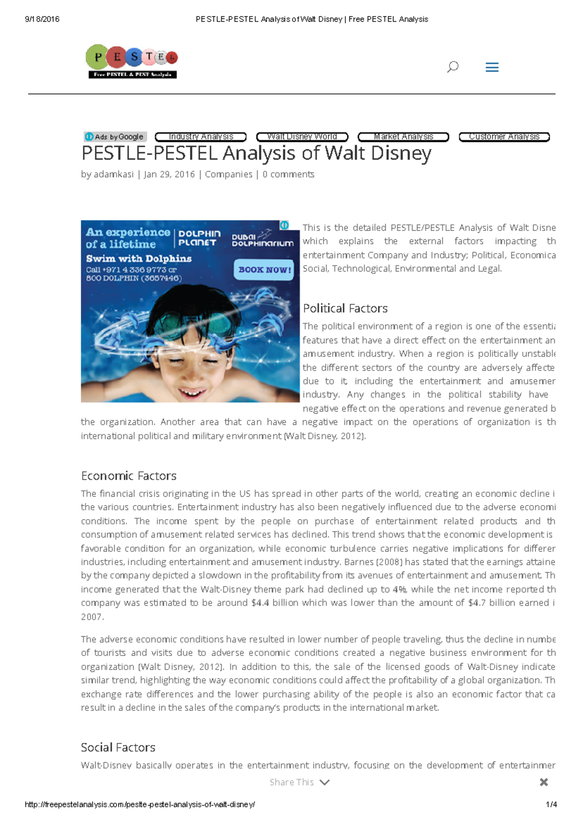 Pestel analysis of walt disney free pestel analysis - This is the ...