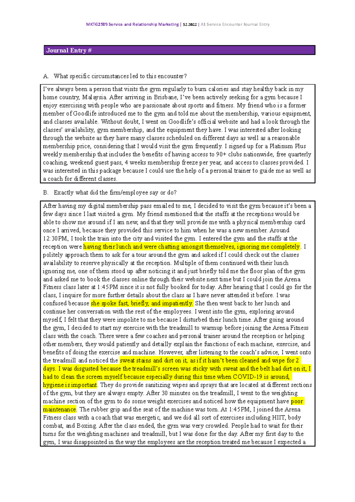 Encounter 4 - MKTG2509 Service and Relationship Marketing | S2 2022 ...