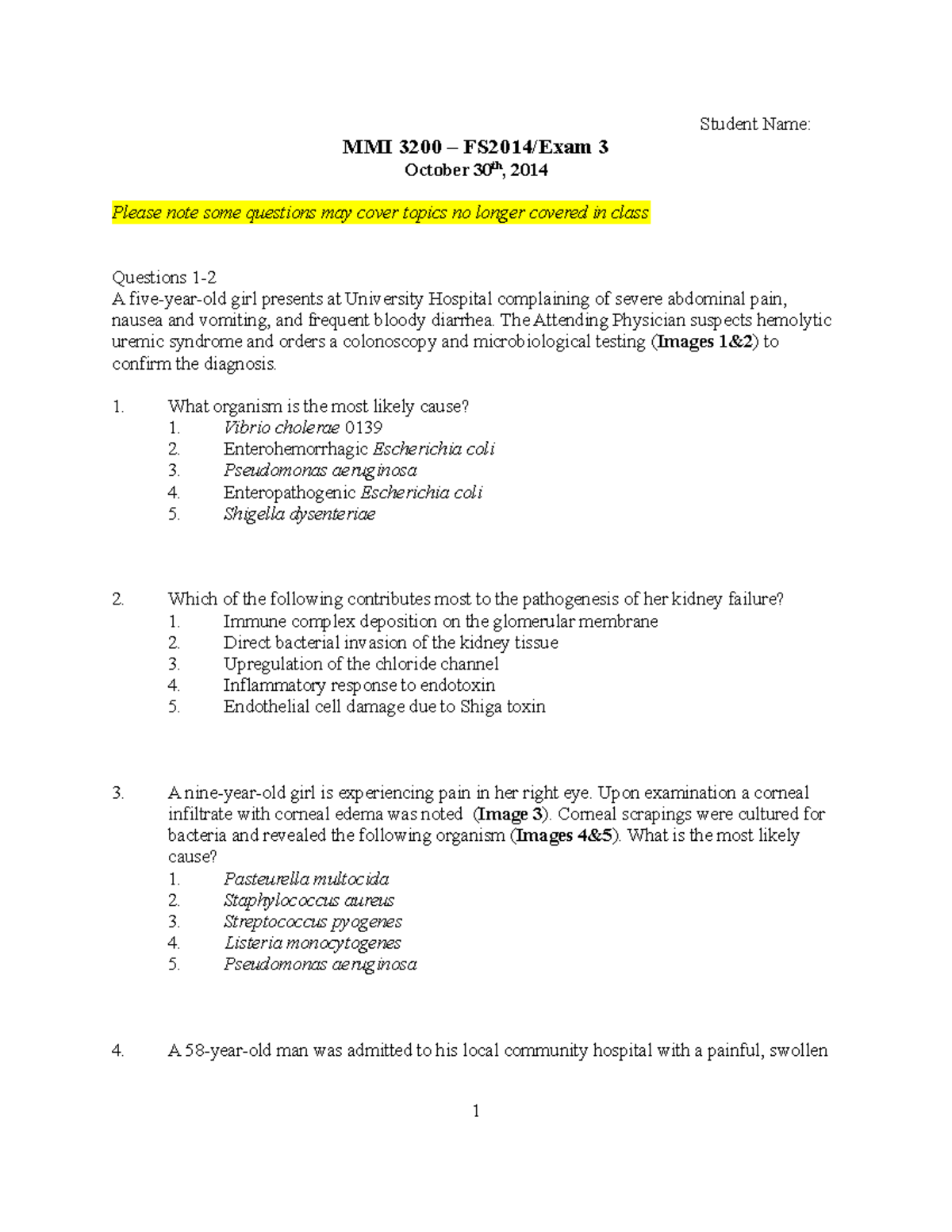 Microbiology Quiz: Organisms and Pathogenesis - Studocu