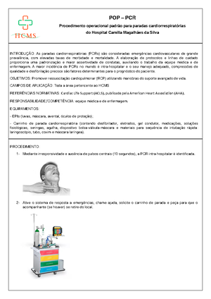 POP PCR hospitalar - Procedimento operacional padrão de como atender um ...