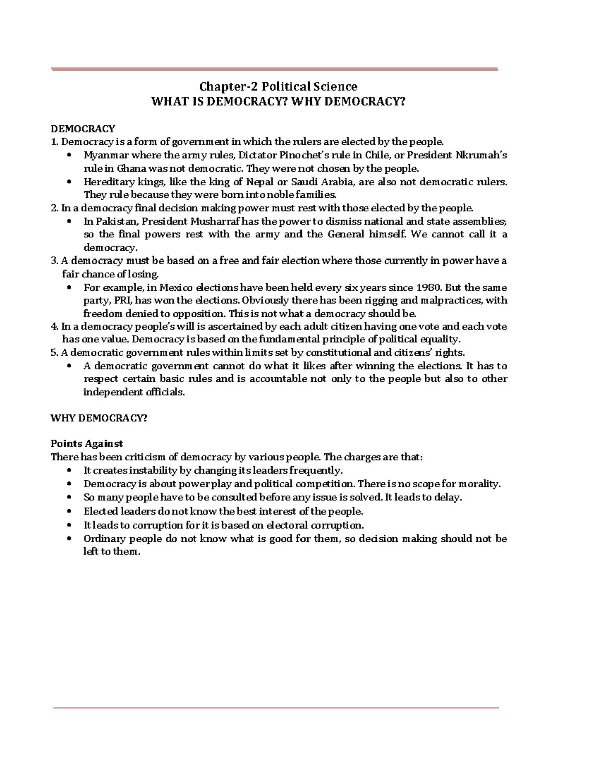 𝐖𝐡𝐚𝐭 𝐢𝐬 𝐃𝐞𝐦𝐨𝐜𝐫𝐚𝐜𝐲 𝐖𝐡𝐲 𝐃𝐞𝐦𝐨𝐜𝐫𝐚𝐜𝐲 - Chapter-2 Political Science WHAT IS ...