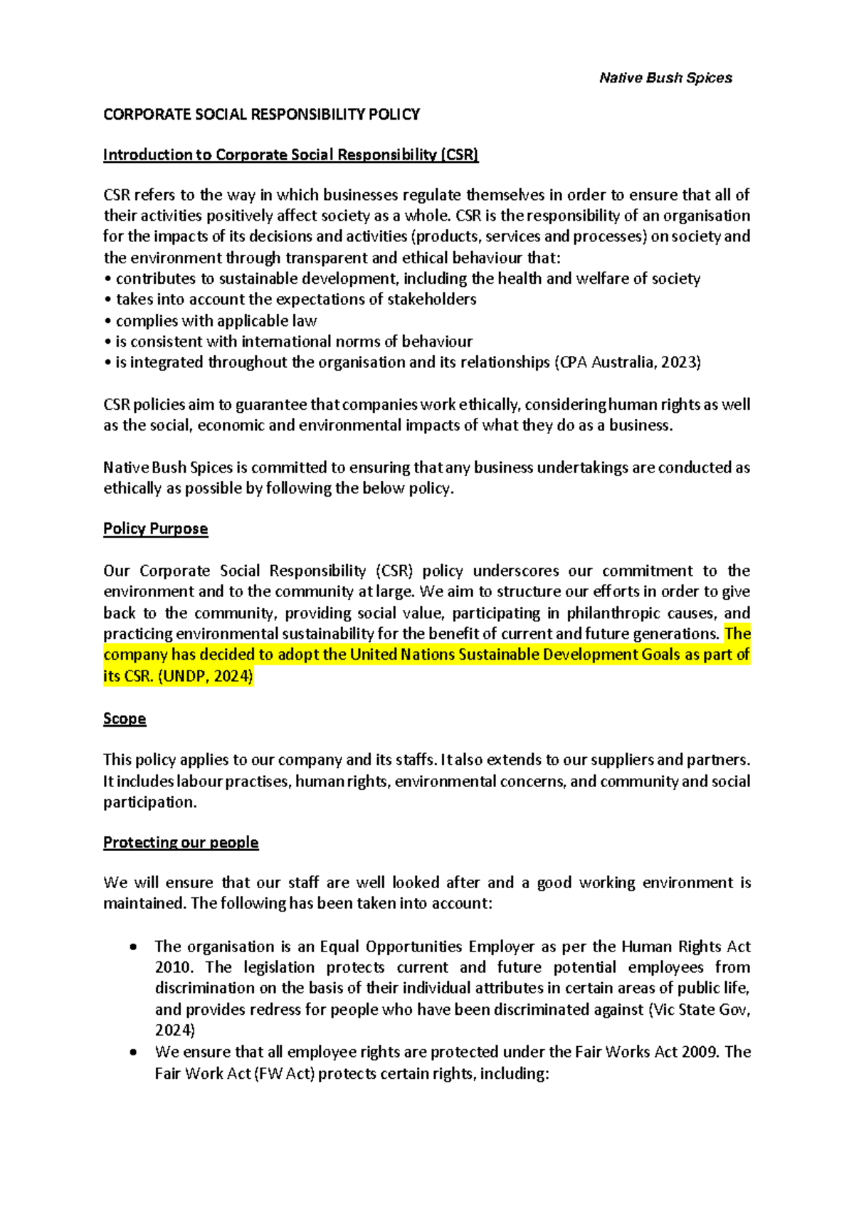 Bsbsus 601 CSR Policy updated - CORPORATE SOCIAL RESPONSIBILITY POLICY ...