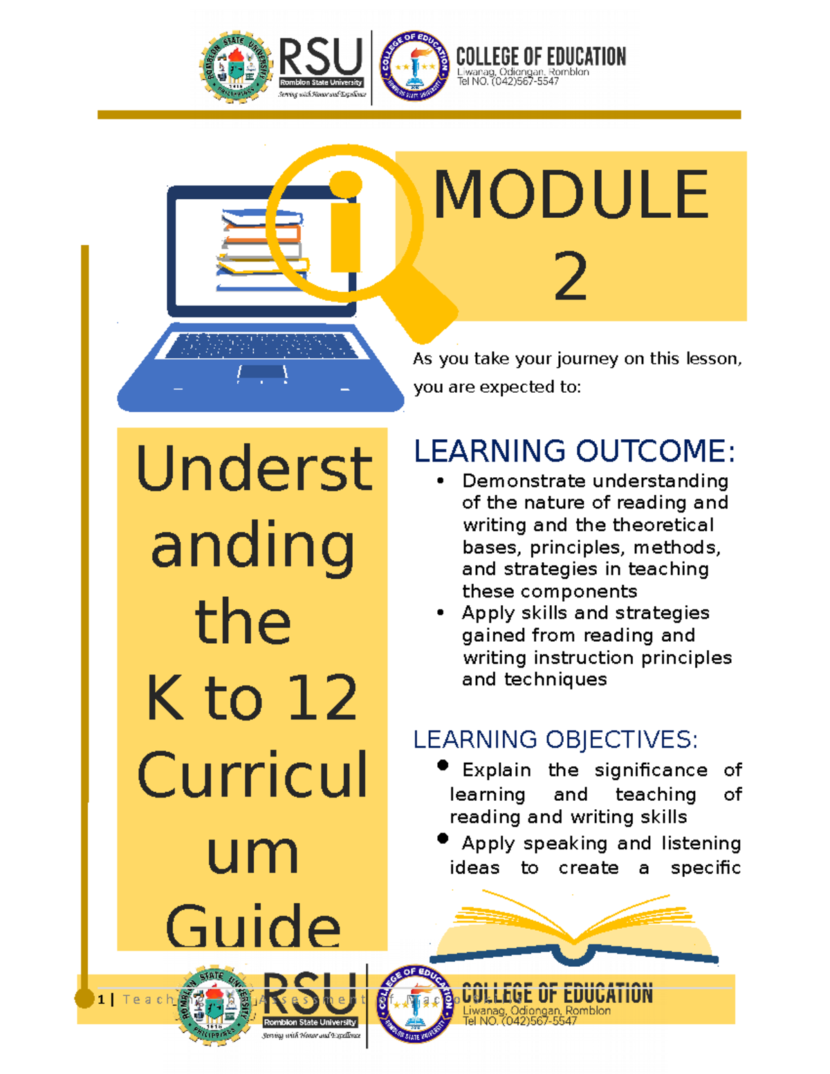 TAM Module 3 - This course introduces the students to the academic ...