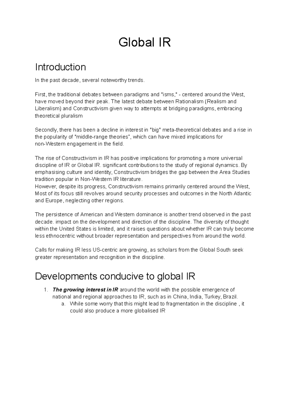 IR Unit4 Global IR - Global IR Introduction In the past decade, several ...