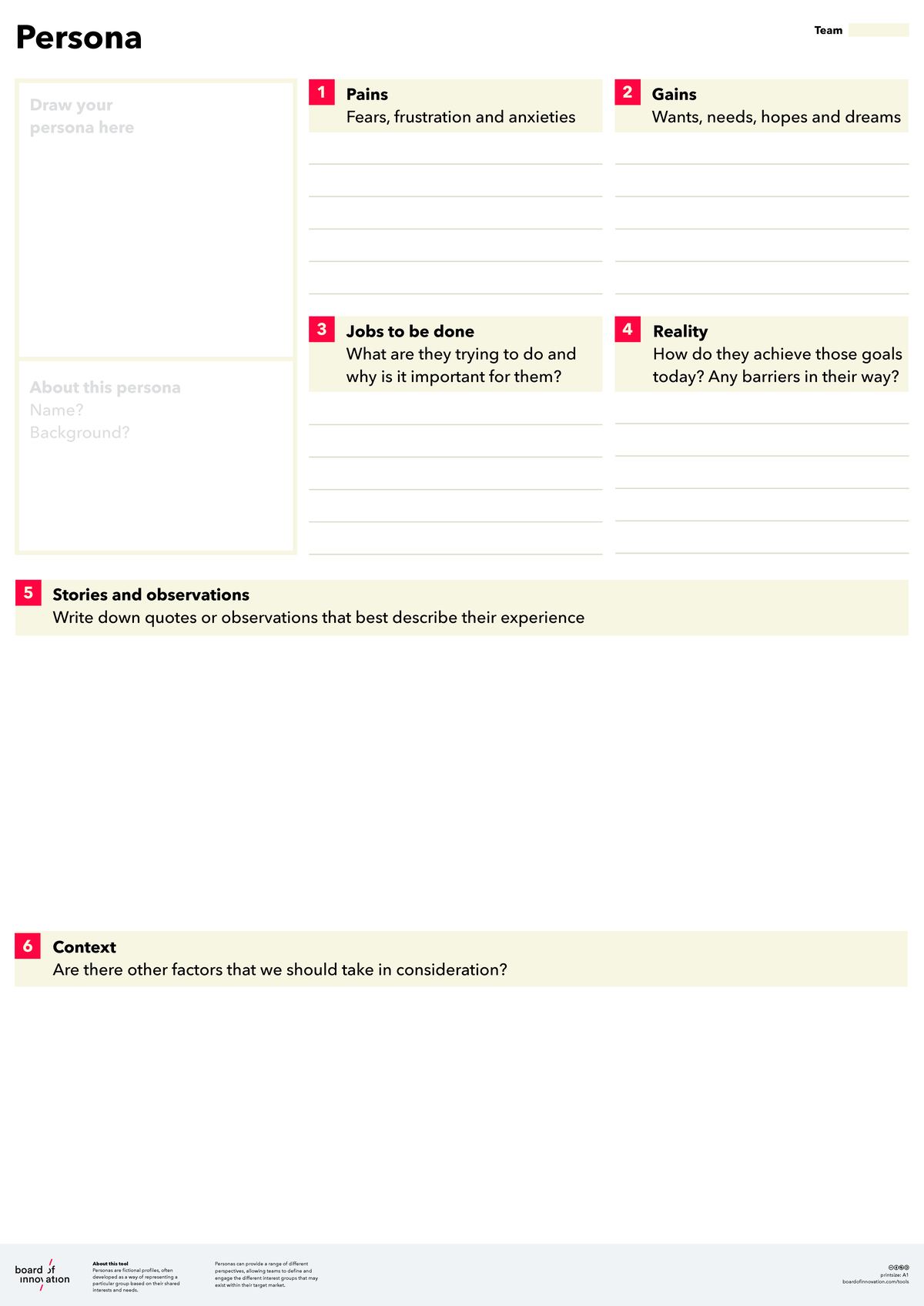 Persona-2 - Template used to create personas. Helpful to identify ...