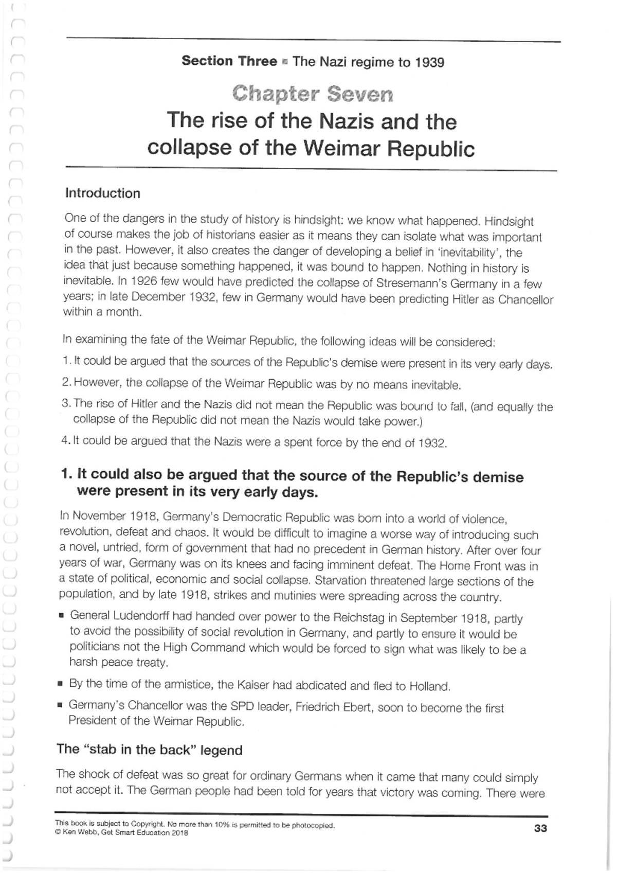 KW Ch7-The rise of the Nazis and the collapse of the Weimar Republic ...