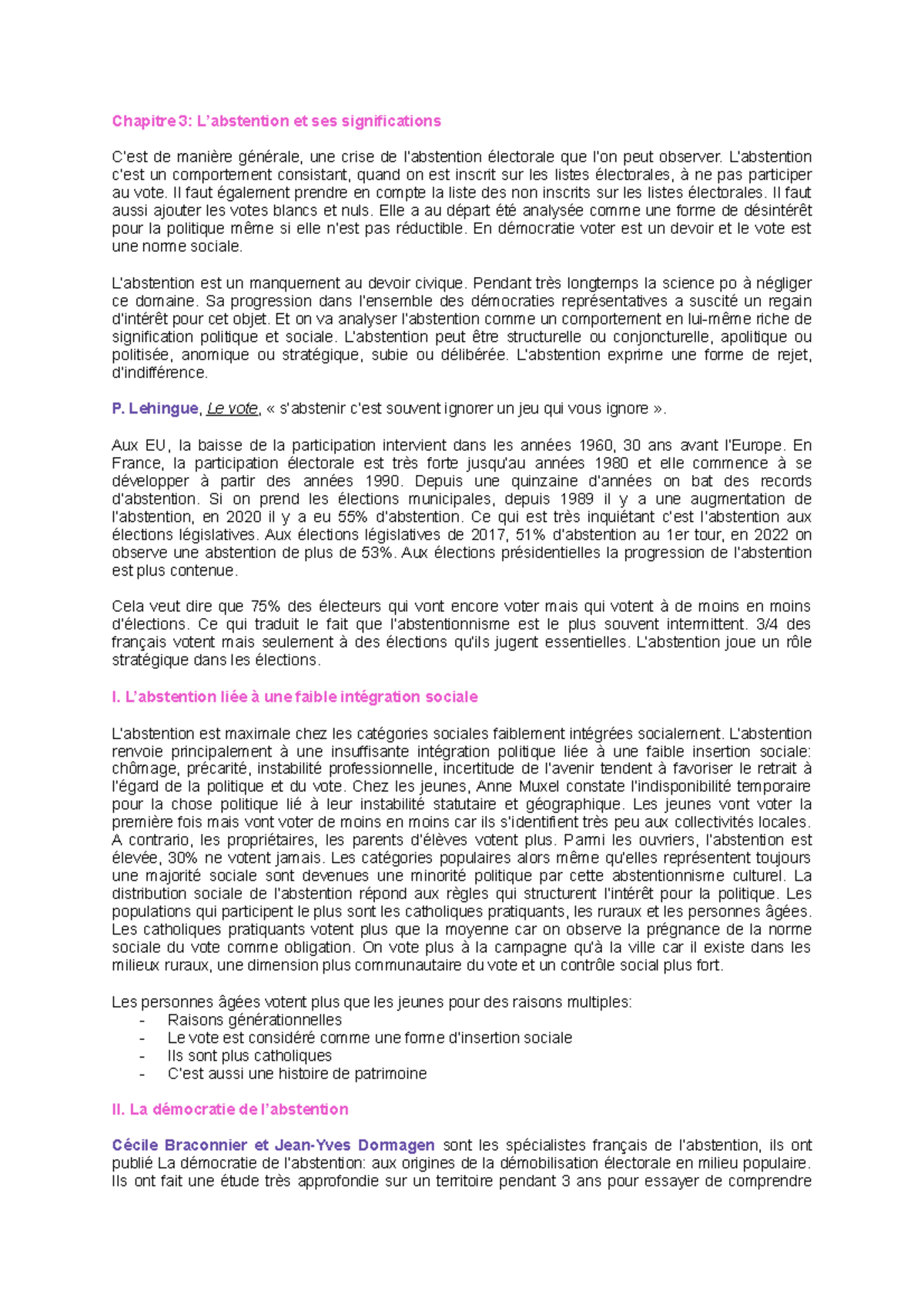 Chapitre 3 L’abstention et ses significations - L’abstention c’est un ...