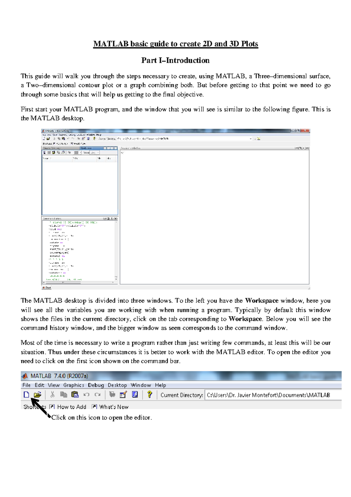 Me 3560 tutorial 4 - basic guide to create 2d and 3d plots - MATLAB ...