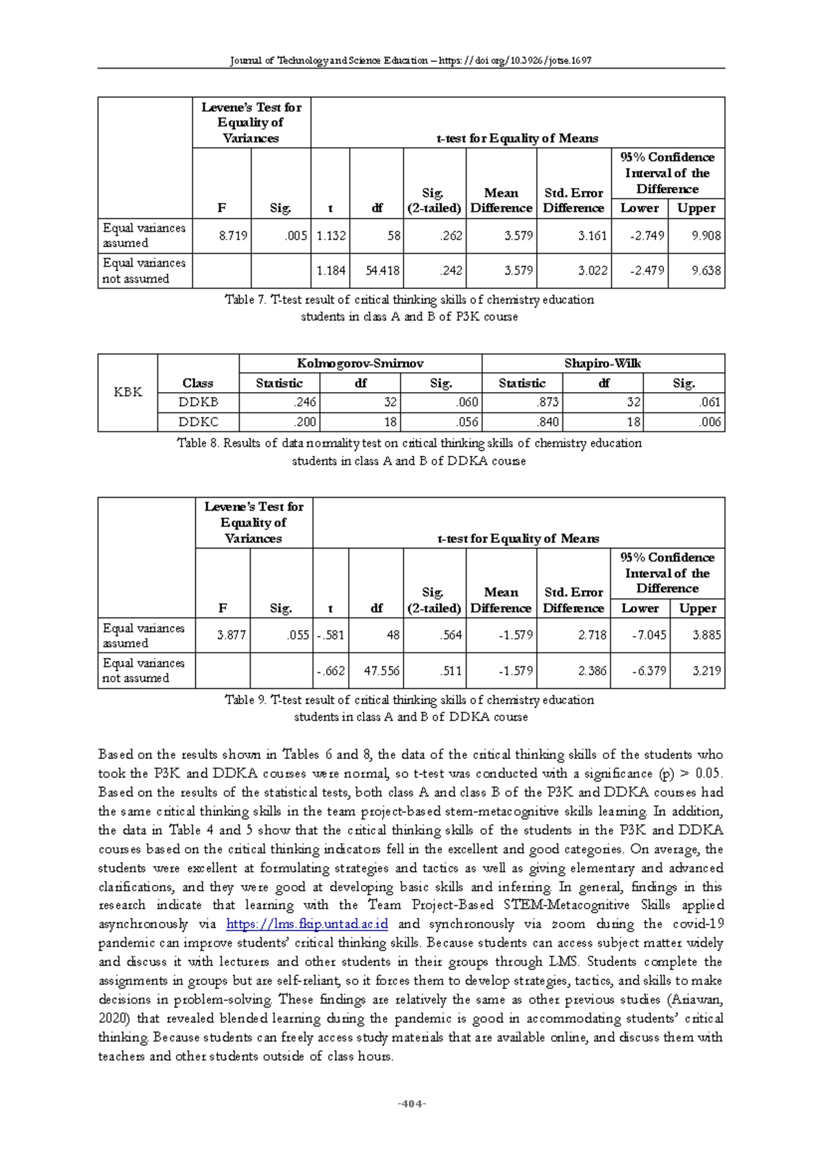 Chemistry (15) - Journal of Technology and Science Education – doi/10. ...