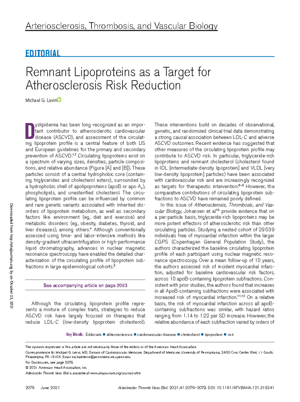 Atvbaha - jurnal kedokteran - 2076 June 2021 Arterioscler Thromb Vasc ...