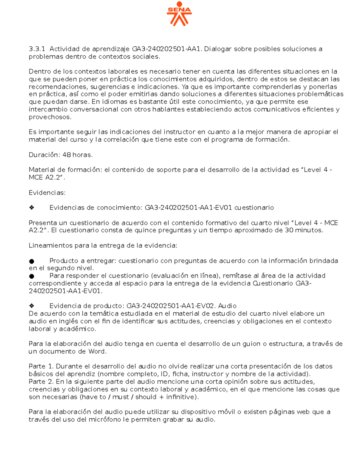 Evidencian 4nn Audion 1ninglnns 7263754 bbe2eeb8 - 3.3 Actividad de ...