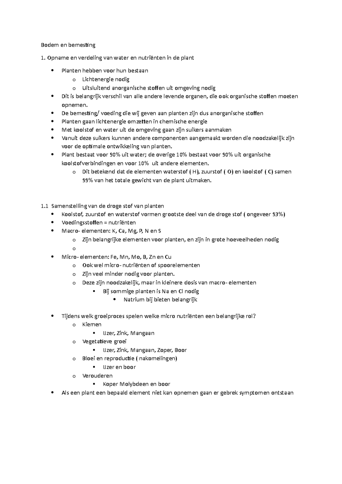 Bodem en bemesting - Bodem en bemesting Opname en verdeling van water ...