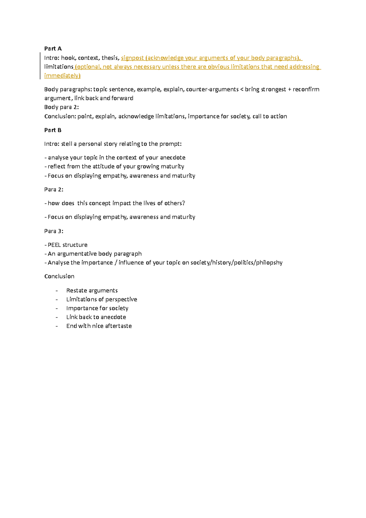 S2 Essay Structures - Part A Intro: hook, context, thesis, signpost ...