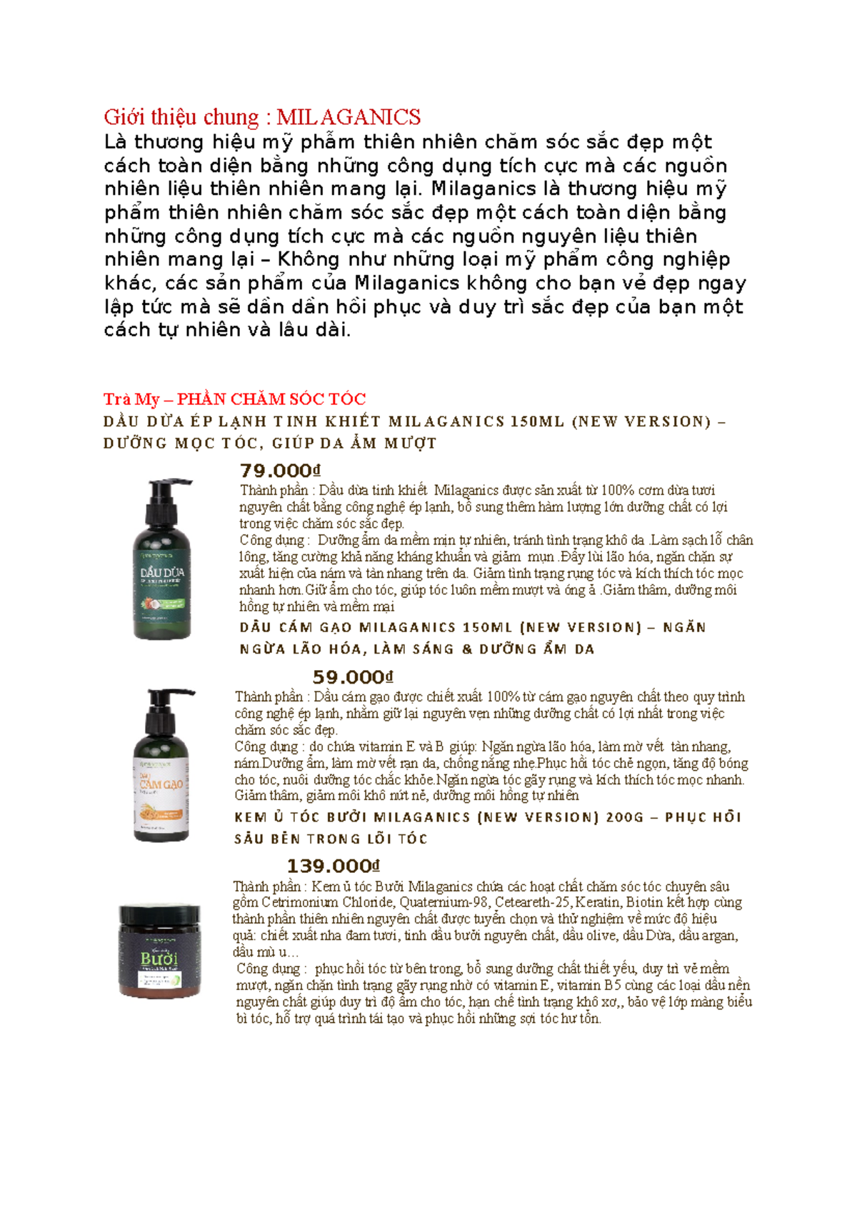 NMTT-3 - bài tập để được premium - Giới thiệu chung : MILAGANICS Là ...