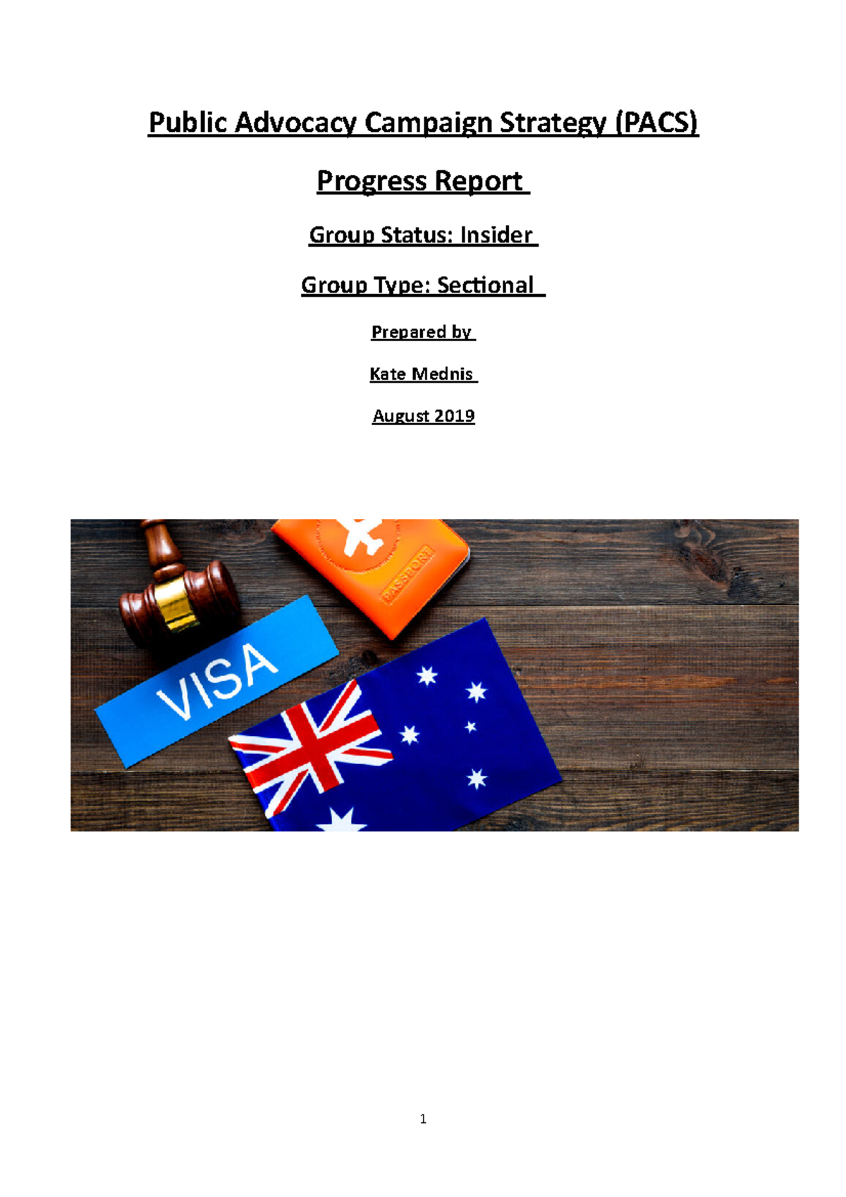 PACs progress report - Public Advocacy Campaign Strategy (PACS ...