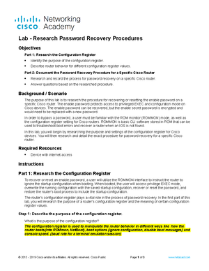 2.9.2 Lab - Basic Switch and End Device Configuration - Lab - Basic Switch and End Device - Studocu
