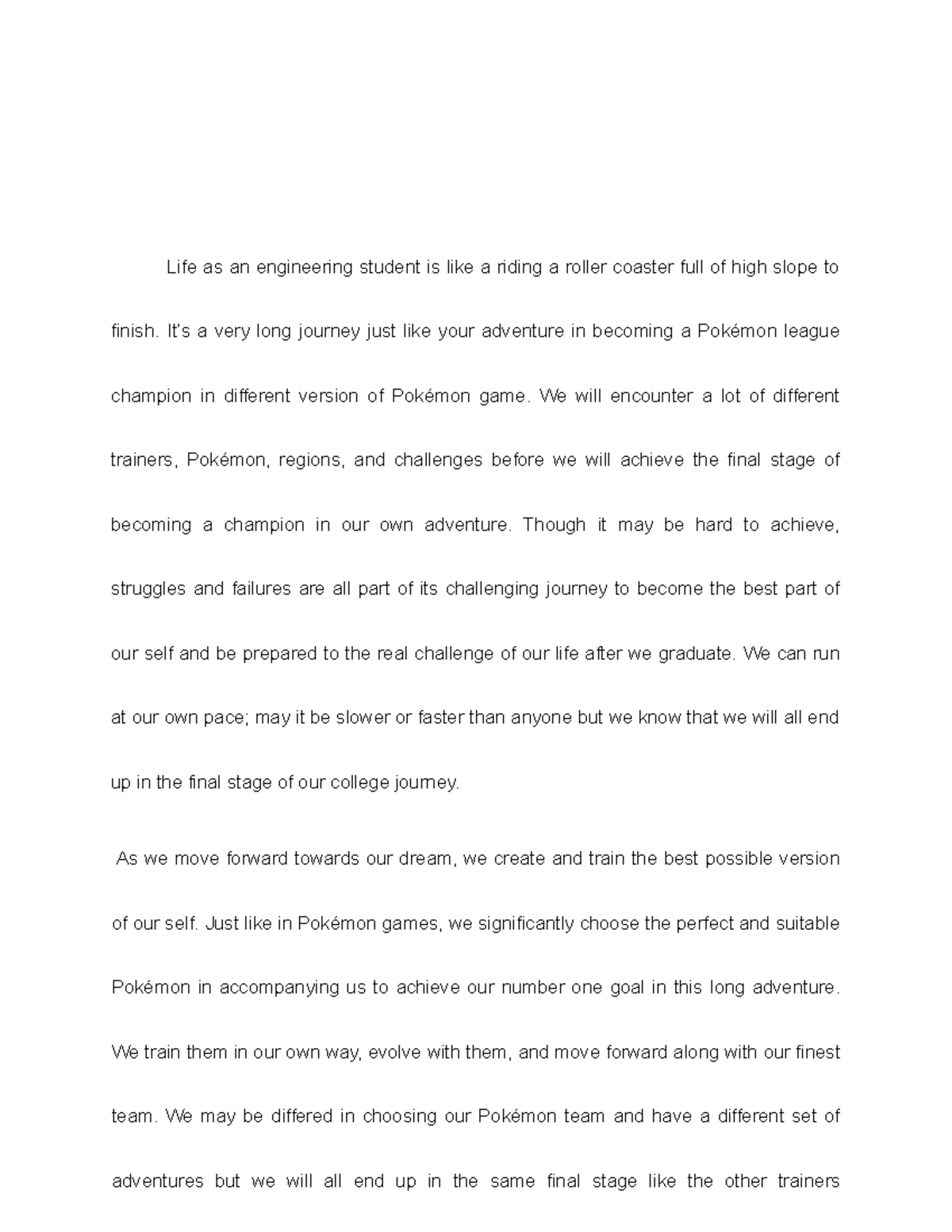 Life as an engineering student - It’s a very long journey just like ...