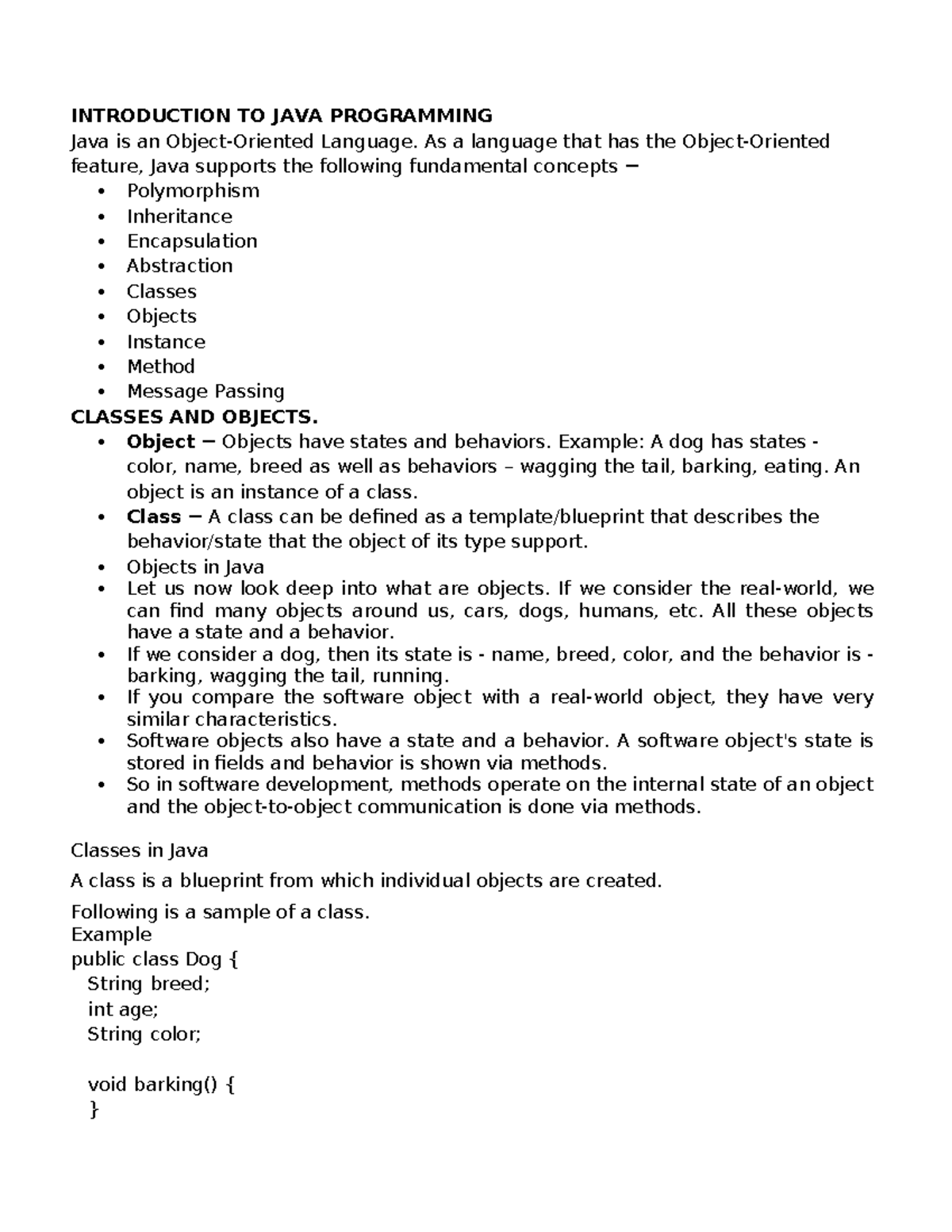 Introduction TO JAVA Programming - INTRODUCTION TO JAVA PROGRAMMING ...