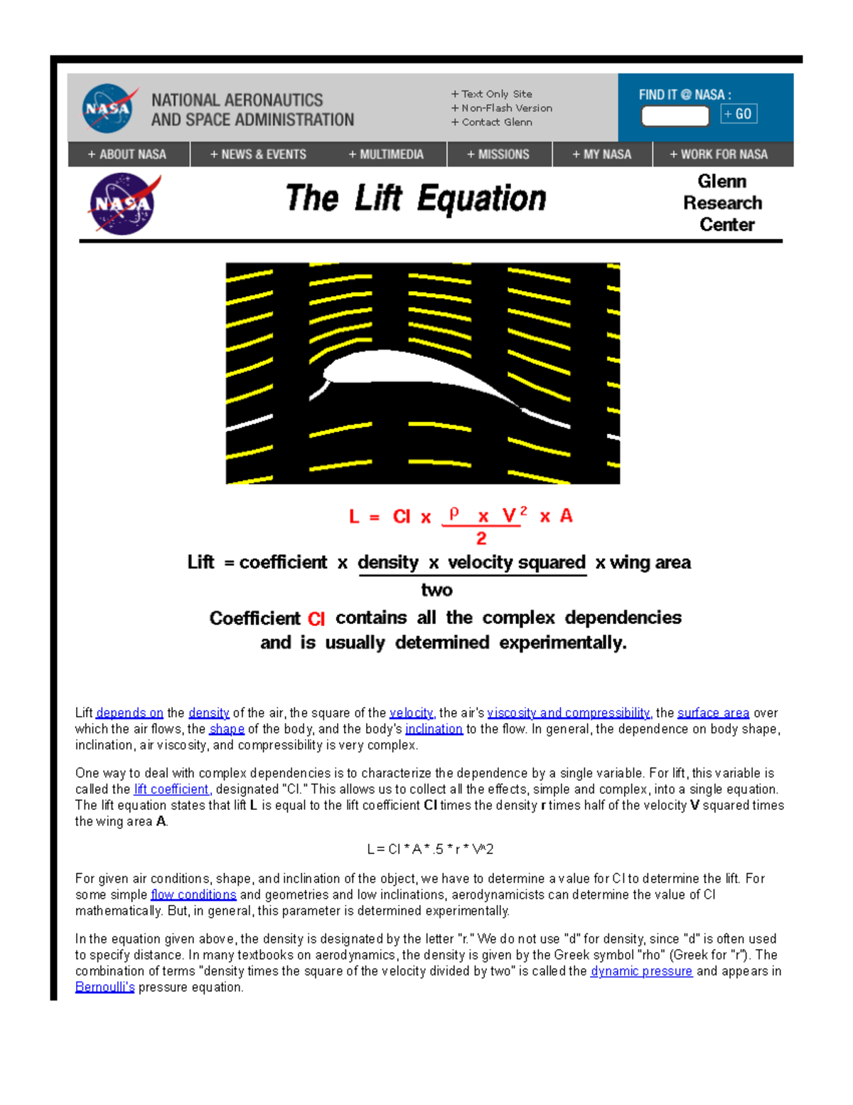 The Lift Equation - Text Only Site Non-Flash Version Contact Glenn Lift ...