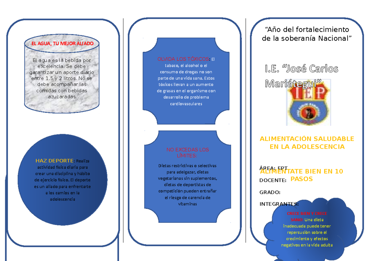 Tríptico 2 - Tripticos en Microsoft Word para estudiantes - “Año del ...