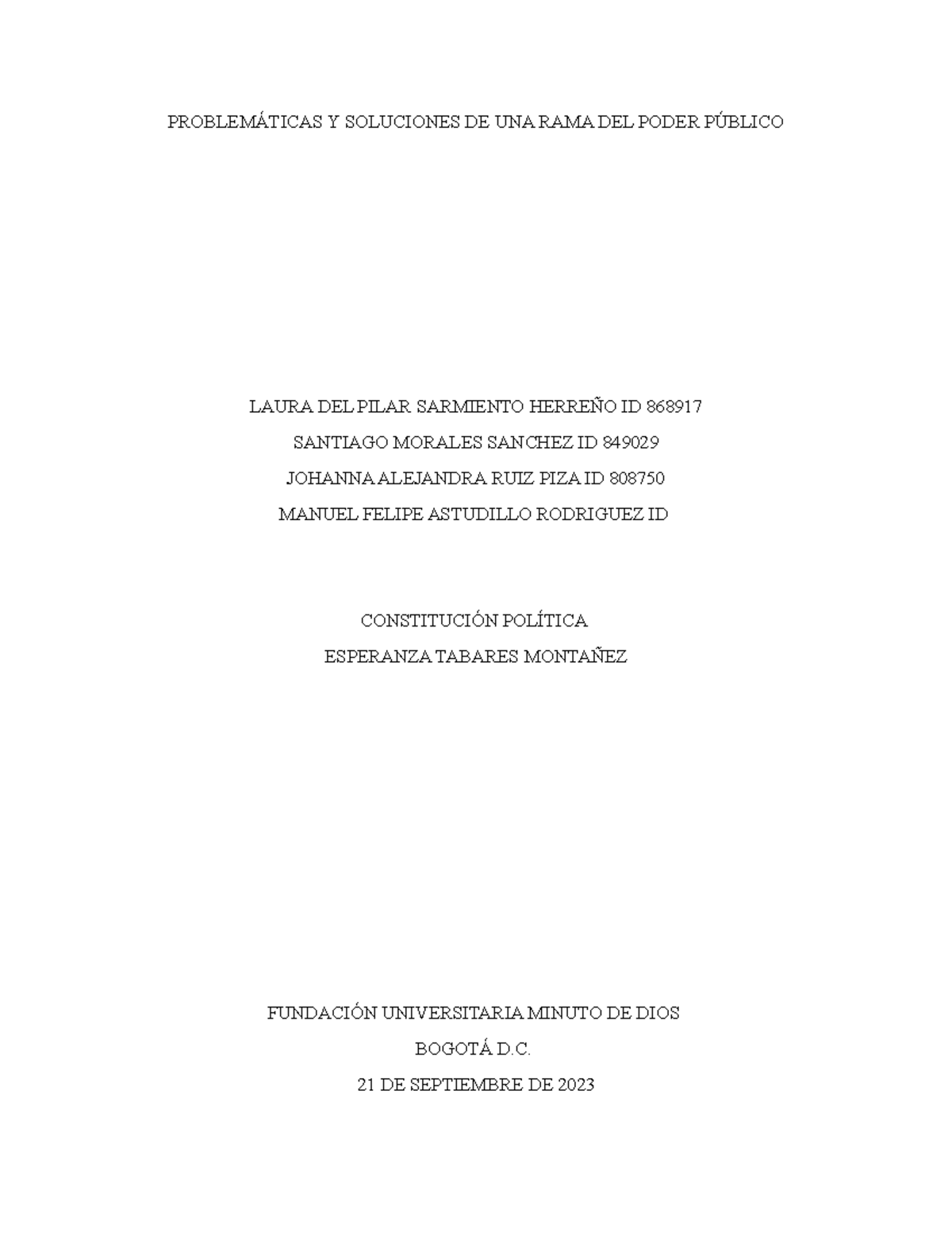 Rama del poder Judicial - PROBLEMÁTICAS Y SOLUCIONES DE UNA RAMA DEL ...