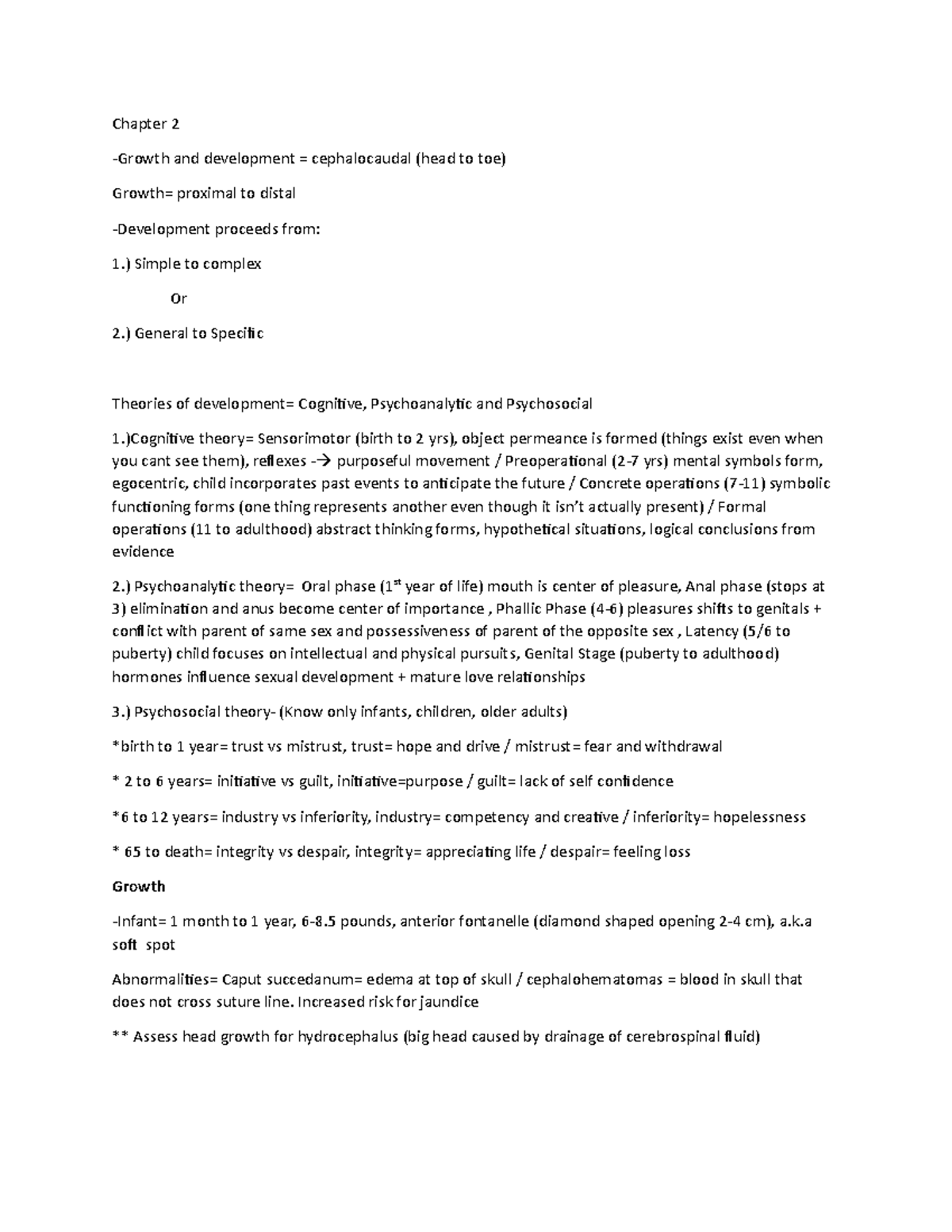 Chapter 2 Lifespan considerations - Chapter 2 -Growth and development ...