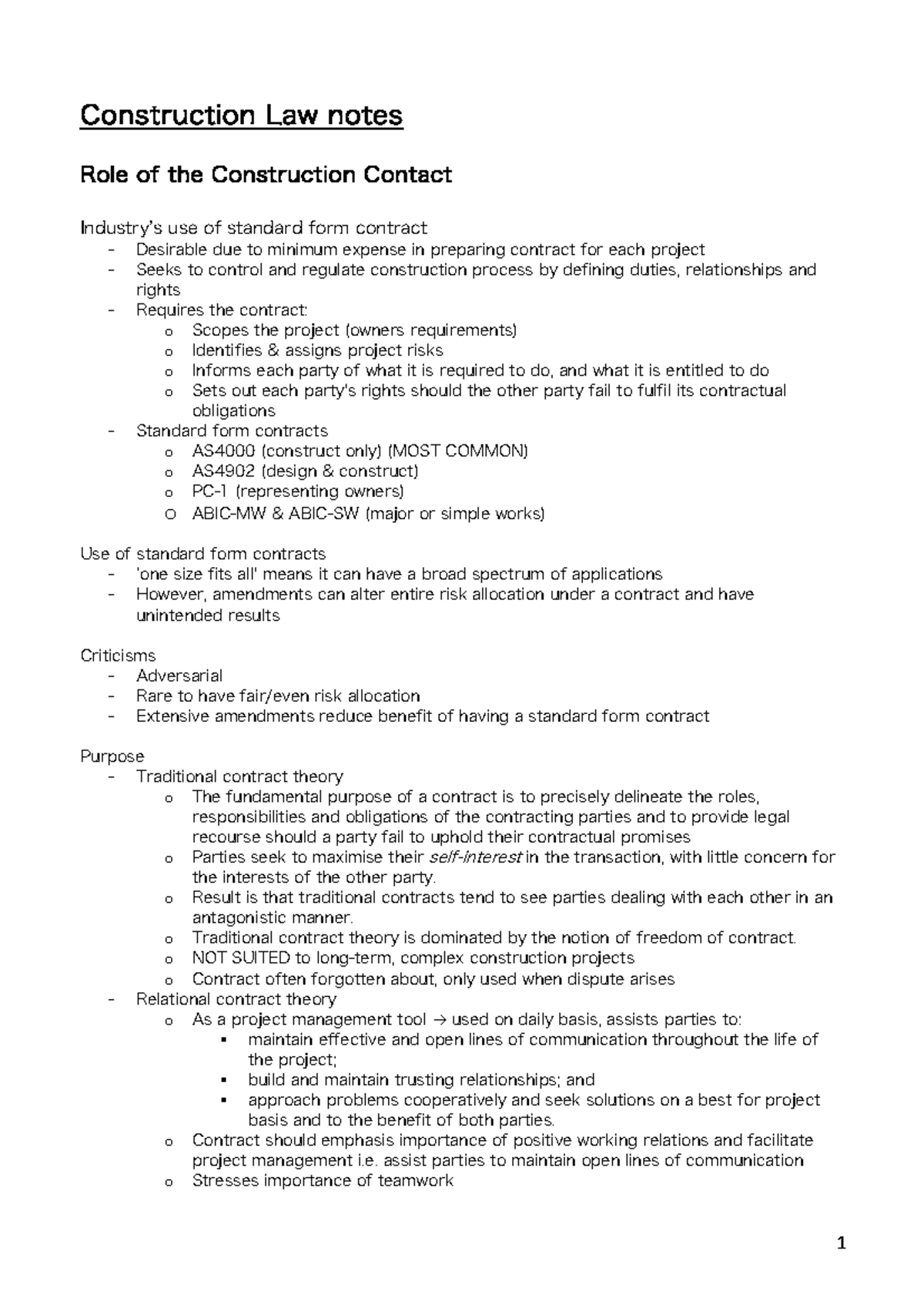 25077-sample - Great note - Law of contract - o o o o o o o o o o o o o ...