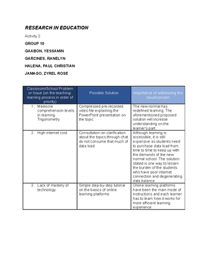 Academic achievement RRL - Academic achievement, in general, refers to ...