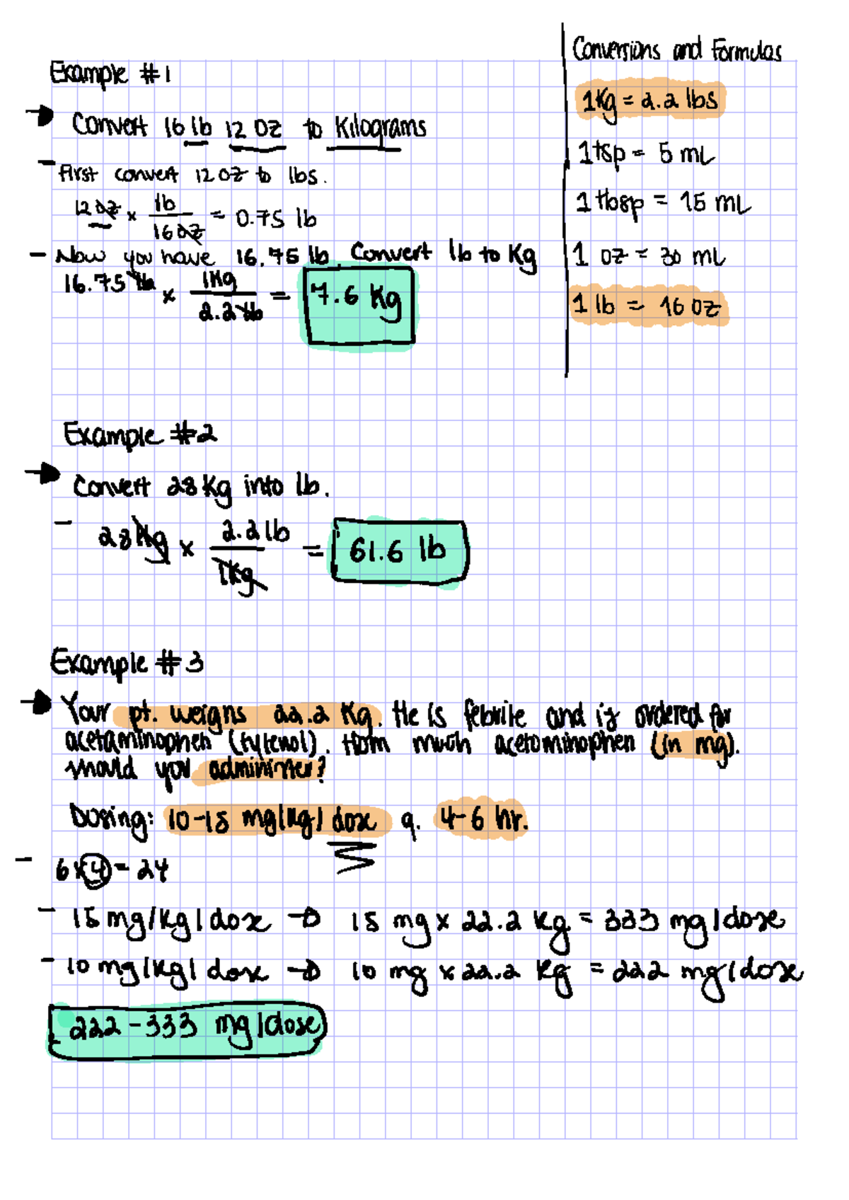 New Note 2024-04-08 12-24-07 - Conversions and Formulas Example 1Kg 2 ...
