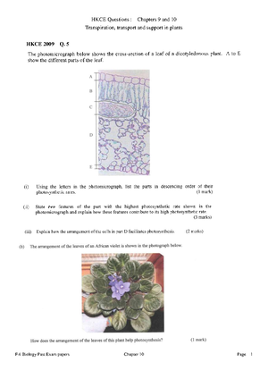 2012 DSE Bio Marking Scheme answer to dse paper - Discovery in Biology ...