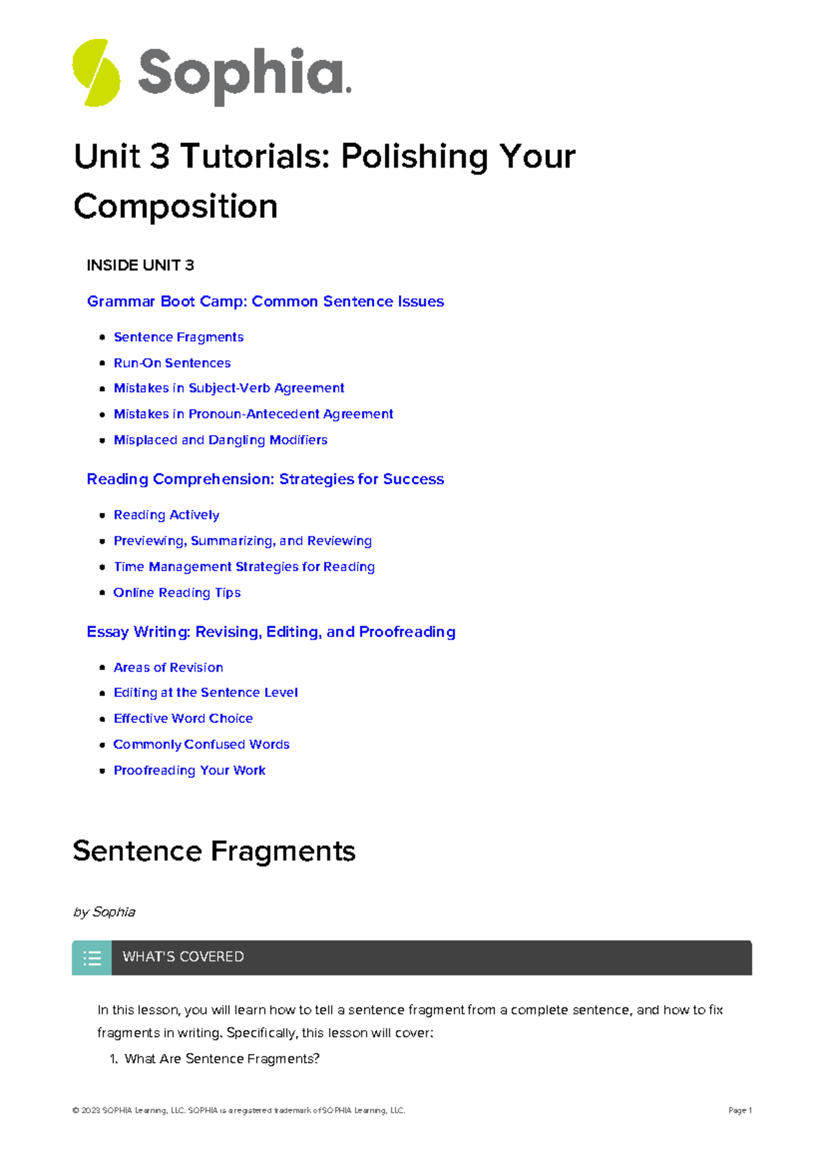 Unit 3 tutorials polishing your composition - Unit 3 Tutorials: Polishing Your Composition ...