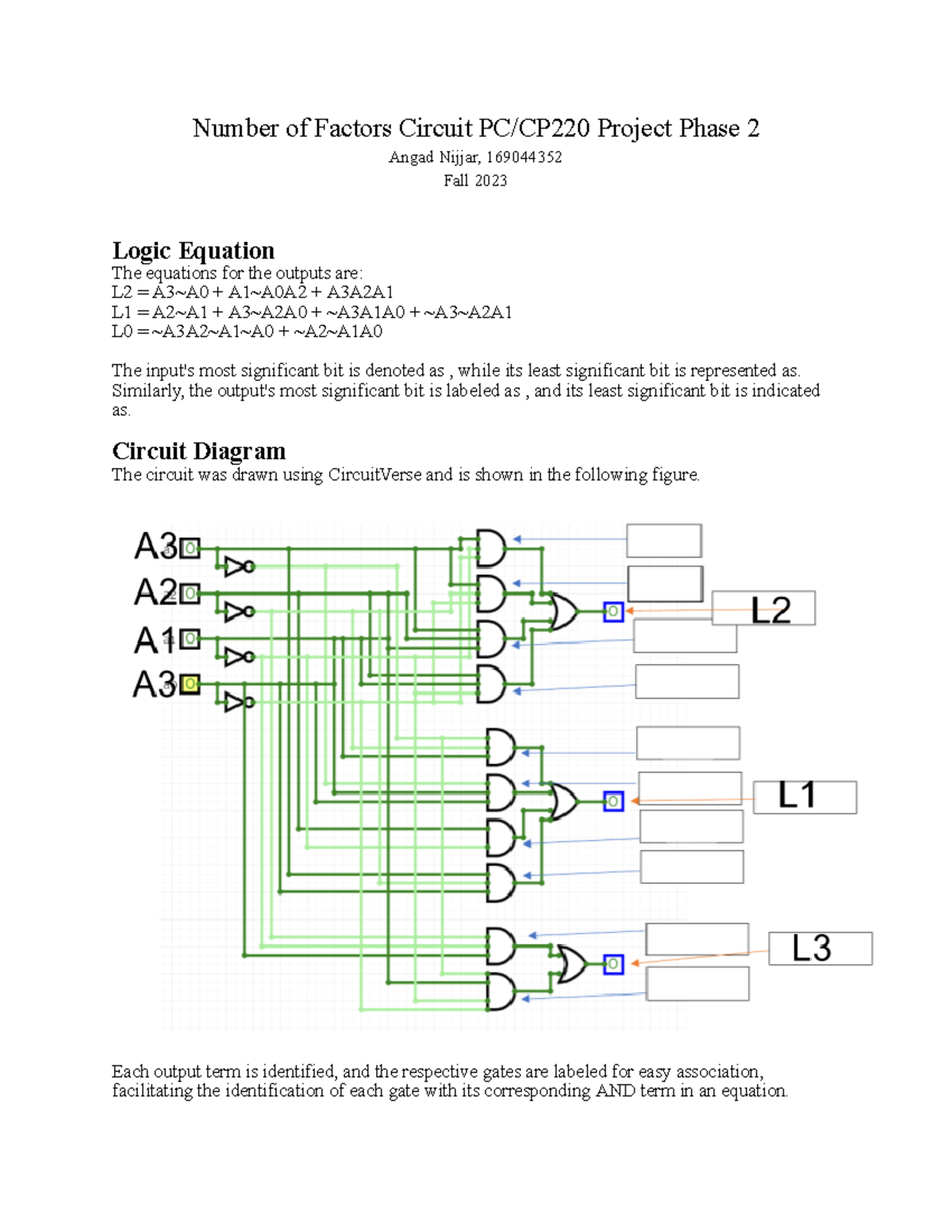 CP220 Phase lll 1 - Number of Factors Circuit PC/CP220 Project Phase 2 ...