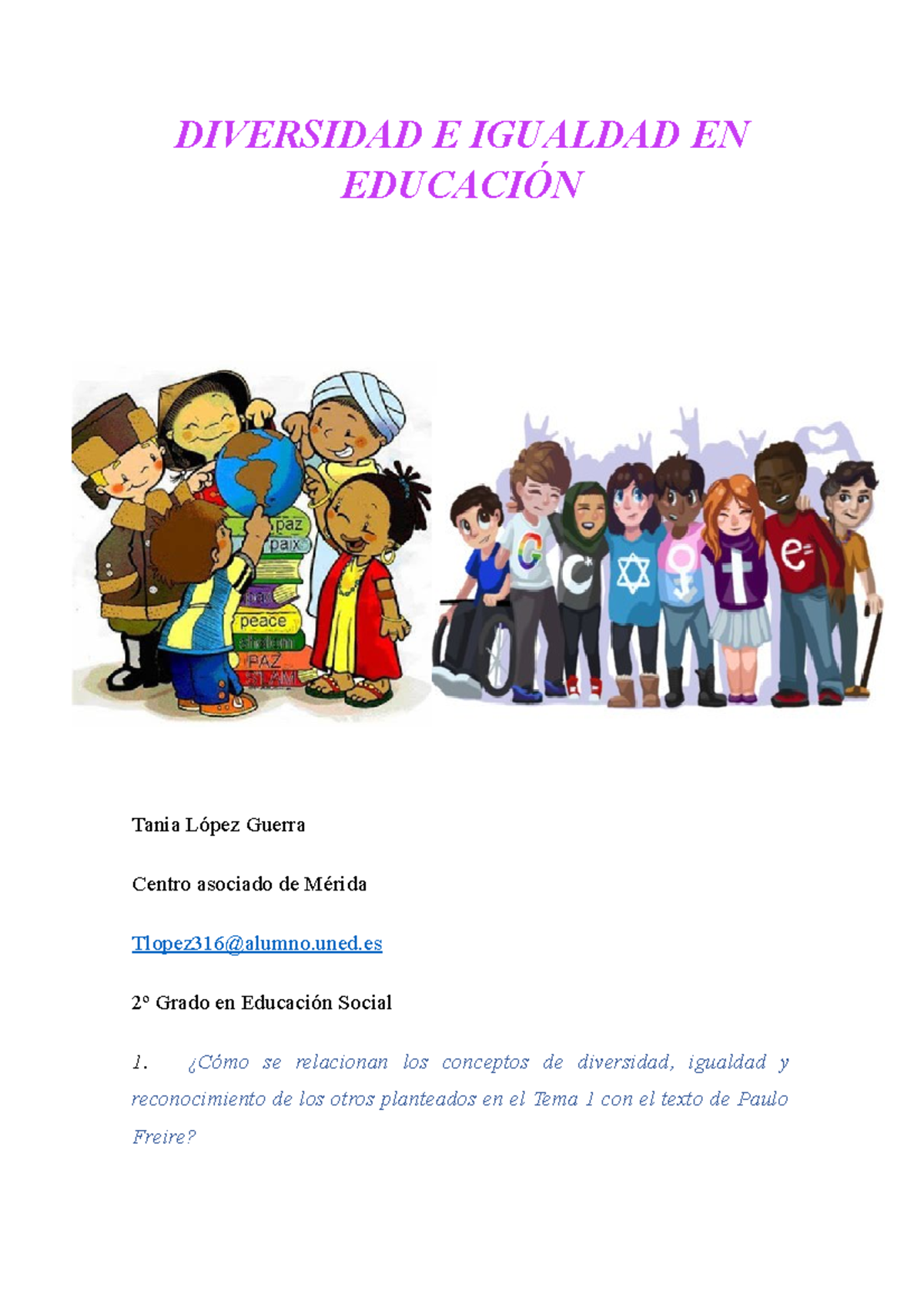 Lopez Guerra Tania PEC DIV EDUC 2021 - DIVERSIDAD E IGUALDAD EN EDUCACIÓN Tania López Guerra ...