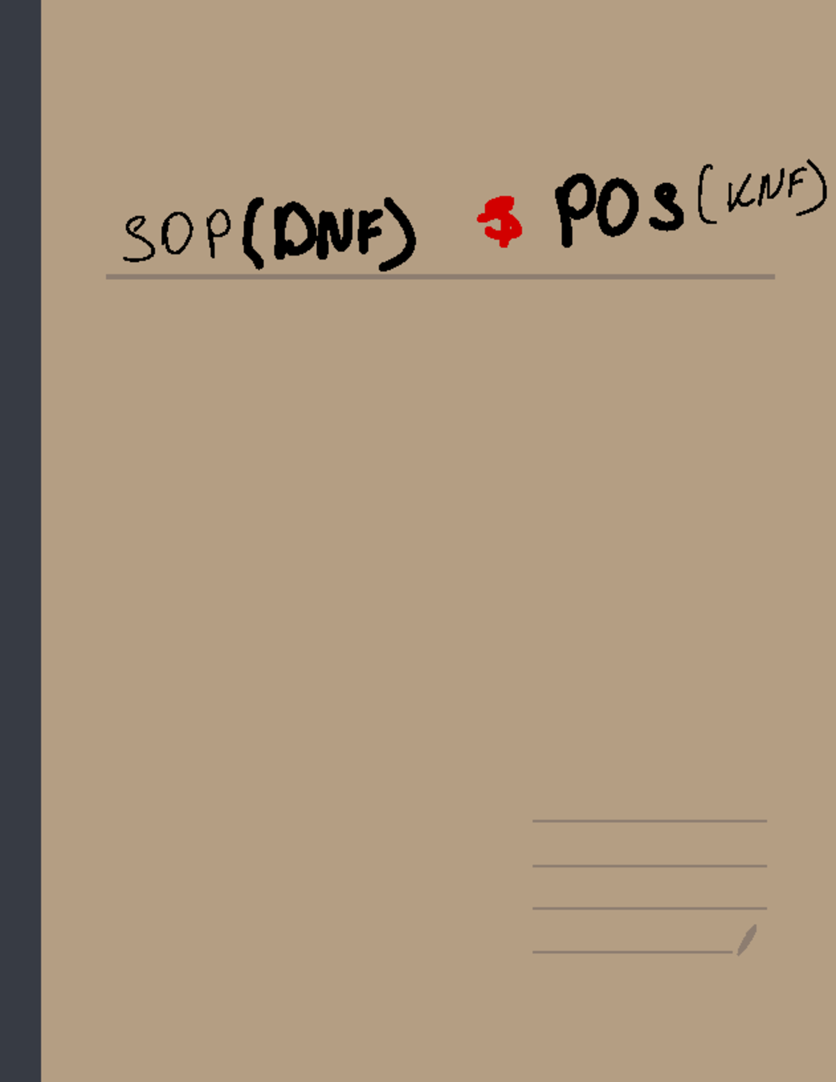 Knf-dnf - KNF und DNF - SOPCIDNF ) ####### $ POSCKNF ) SOP ( DNF) SOP ...