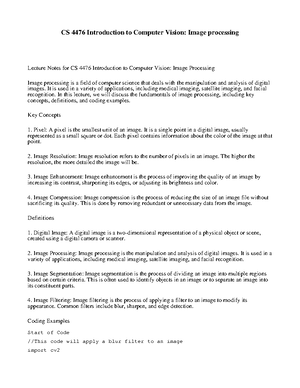 CS 4476 Introduction to Computer Vision - Camera models - Intrinsic Parameters: The parameters ...