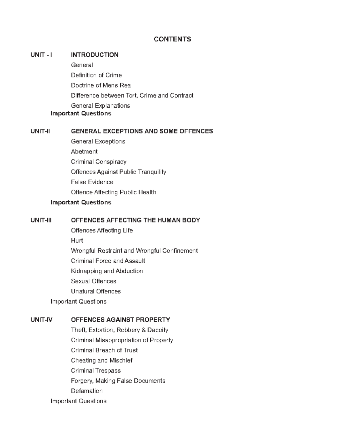 Ipc - Ipc notes - CONTENTS ####### UNIT - I INTRODUCTION General ...