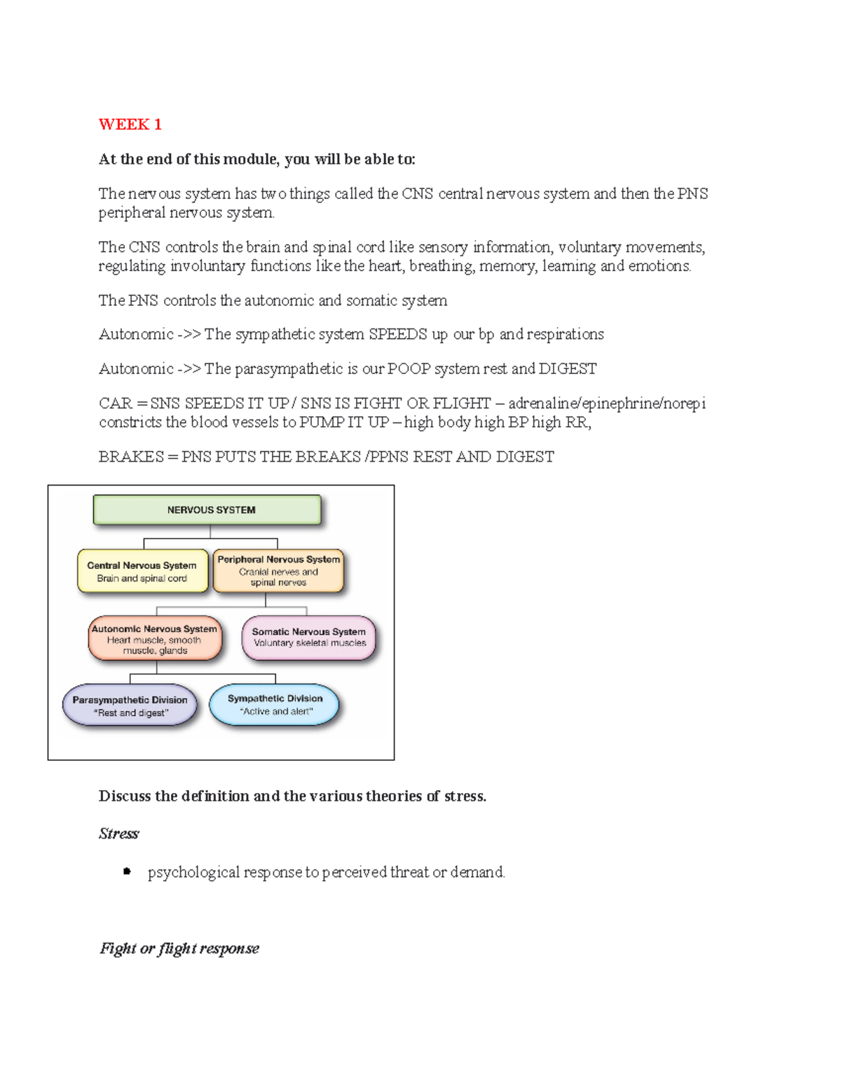 TEST 1 Weeks 1-4 Review - mynotes - WEEK 1 At the end of this module ...
