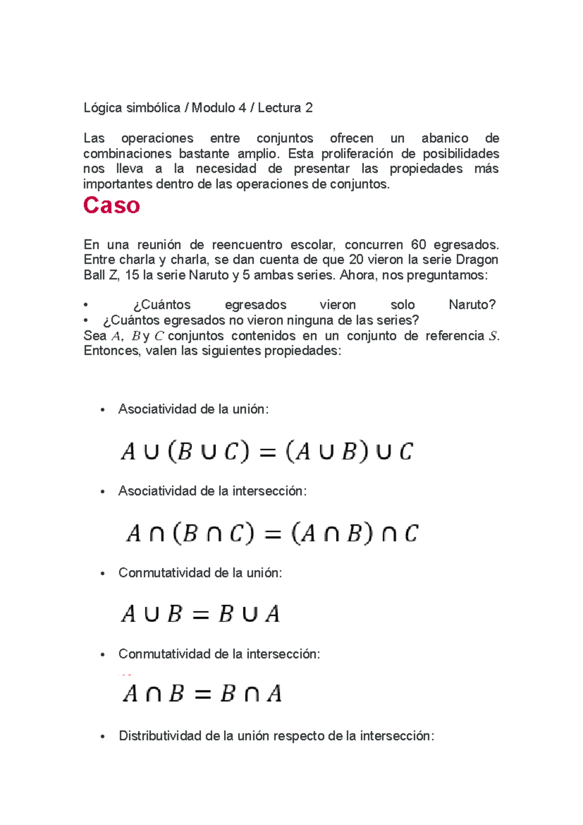 El álgebra de conjuntos - El álgebra de conjuntos Lógica simbólica ...