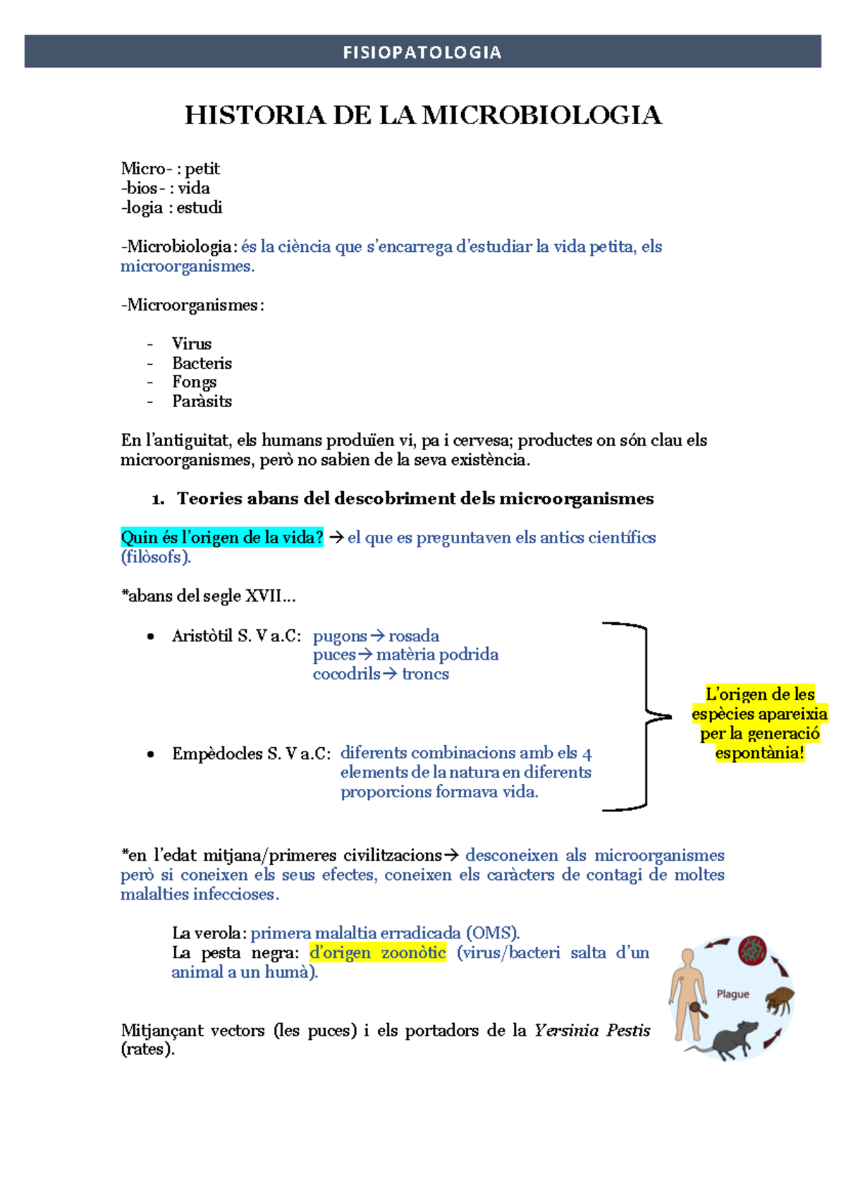 T1-hist. de la microbiologia - HISTORIA DE LA MICROBIOLOGIA Micro ...