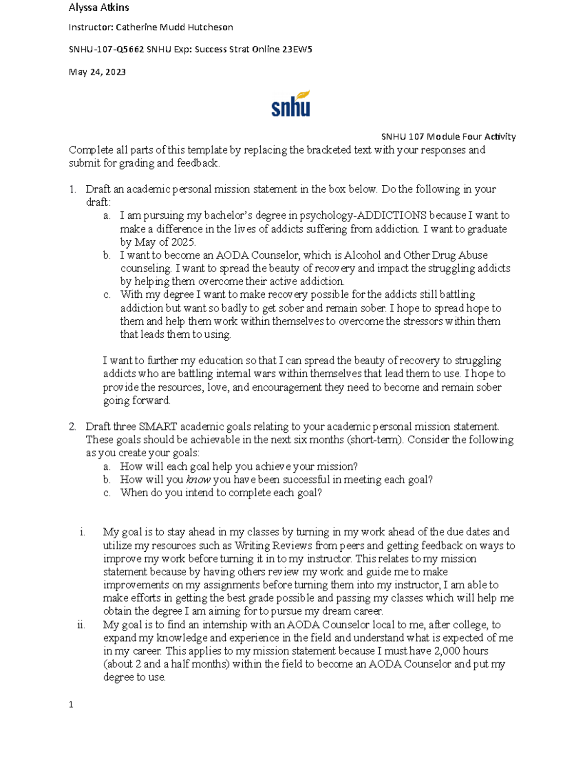 4-2 Activity - Module 4 Assignment - Alyssa Atkins Instructor ...