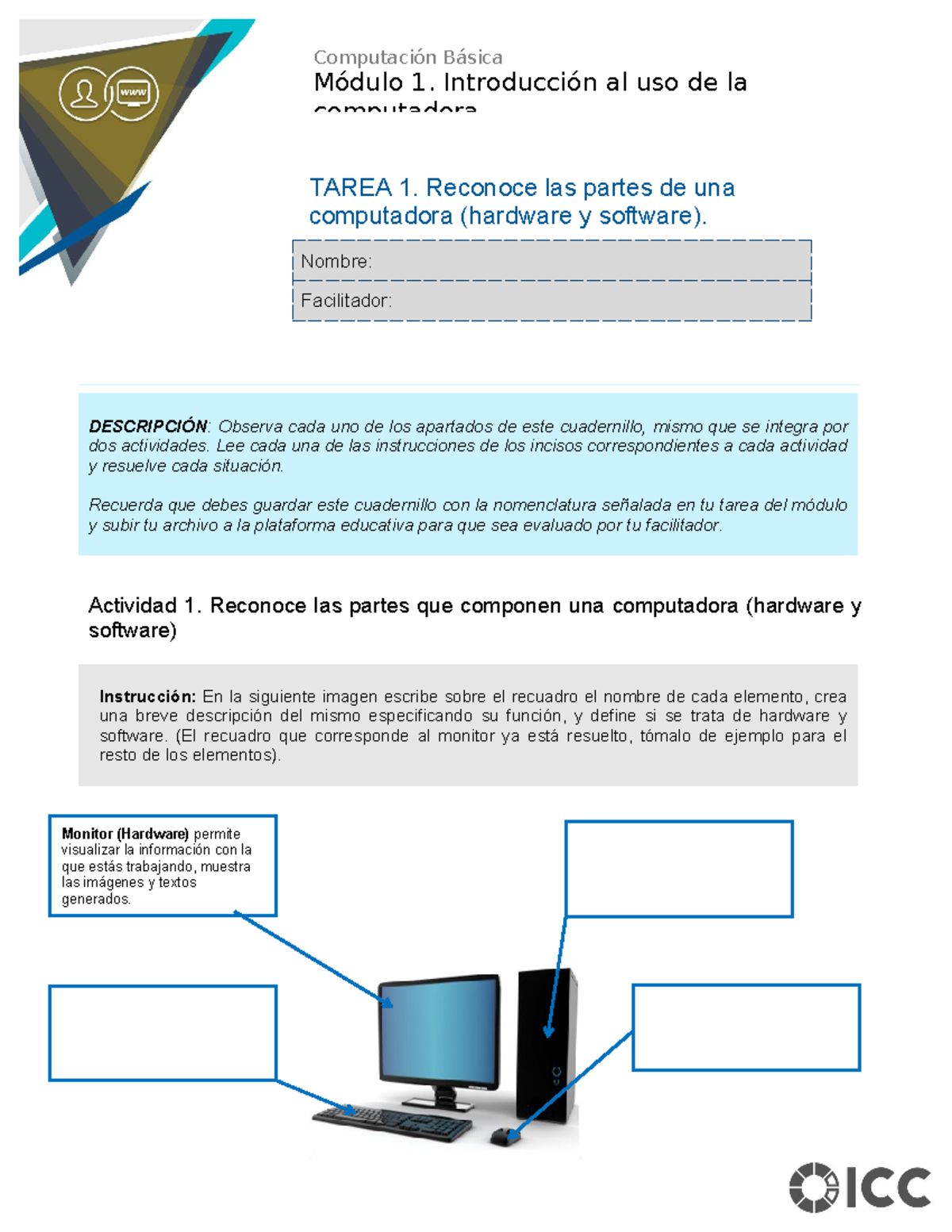 CBcuadernillo M 1 - Hola - Computación Básica Módulo 1. Introducción al ...