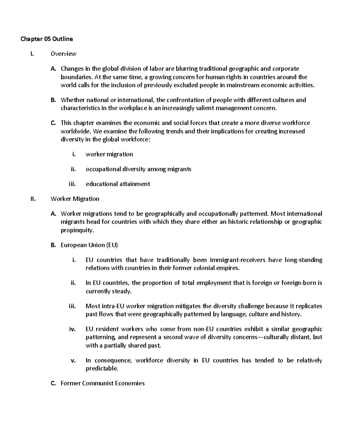 COM 315 - Ch05 outline - Chapter 05 Outline I. Overview A. Changes in ...