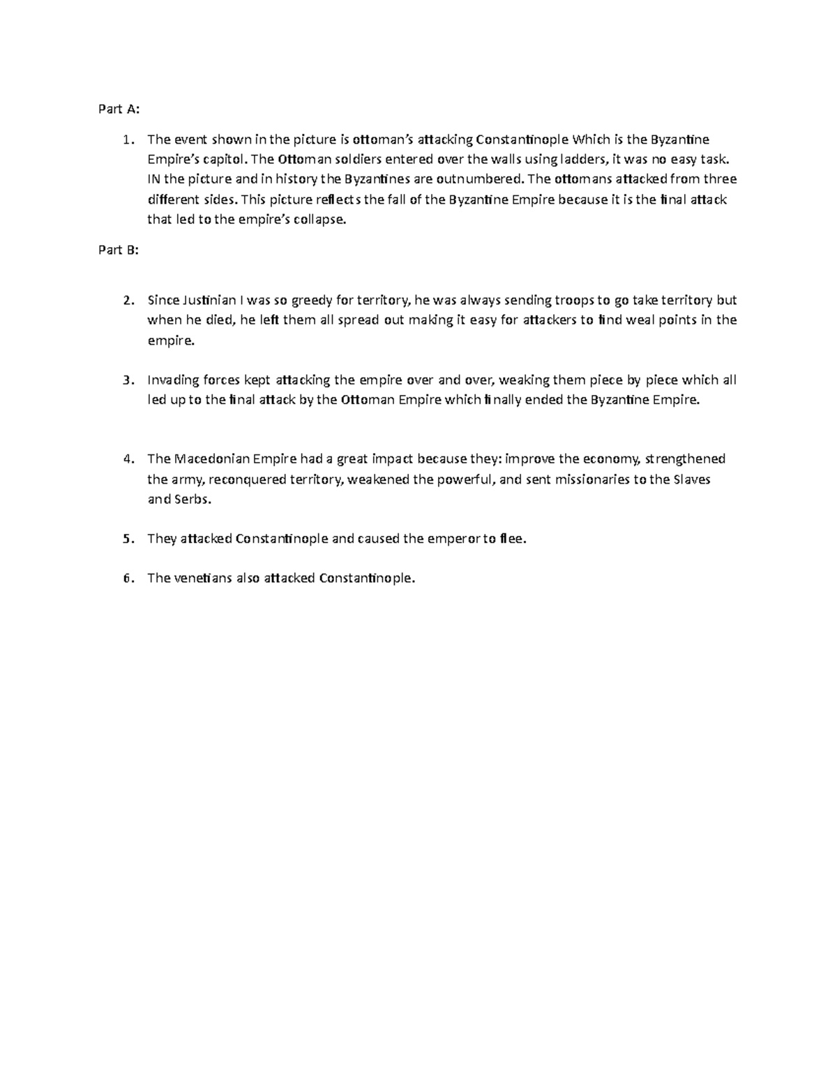 Collapse of an Empire World history - Part A: The event shown in the ...