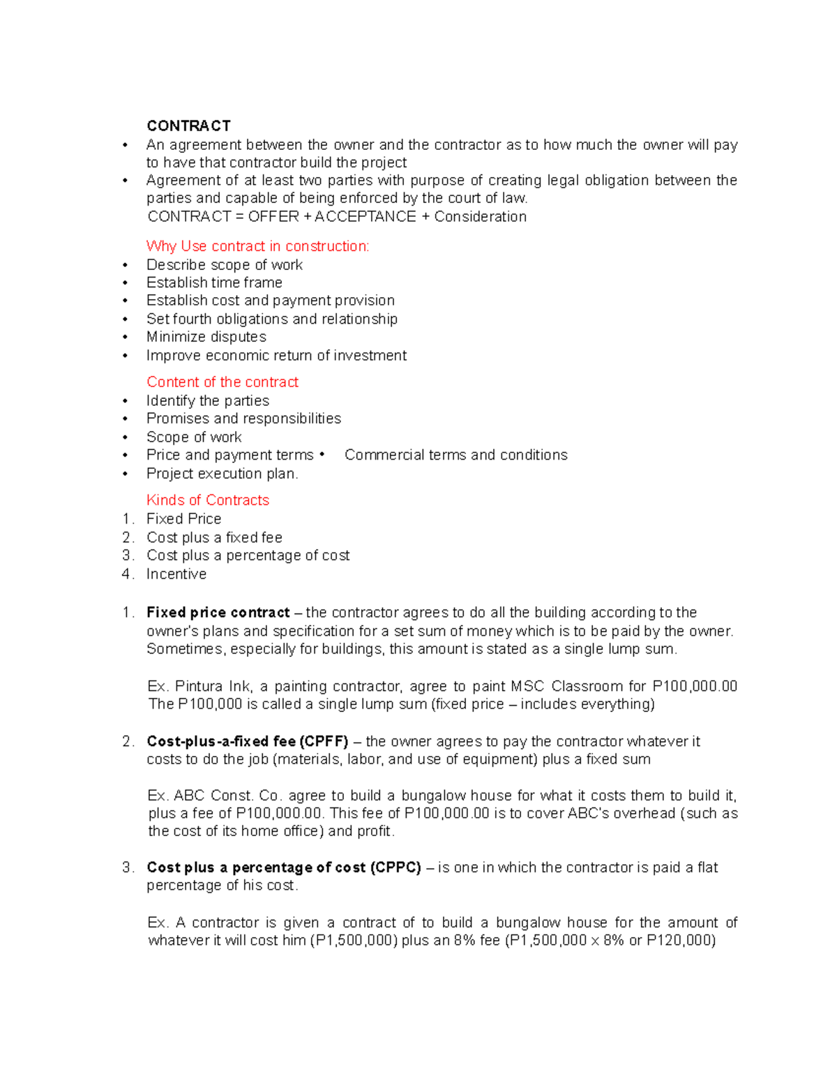 IM-5 Advanced Construction Method - CONTRACT An agreement between the ...