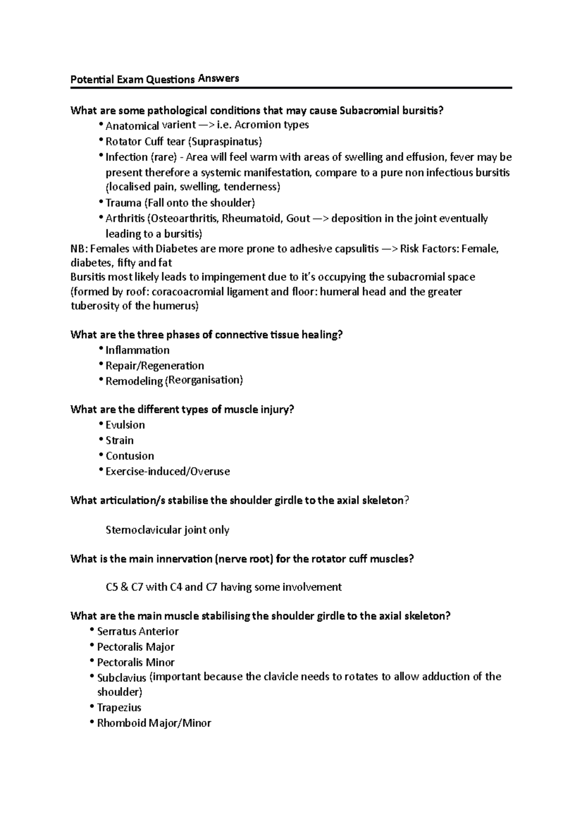 Sample practice Exam 2015 Questions And Answers Potential Exam