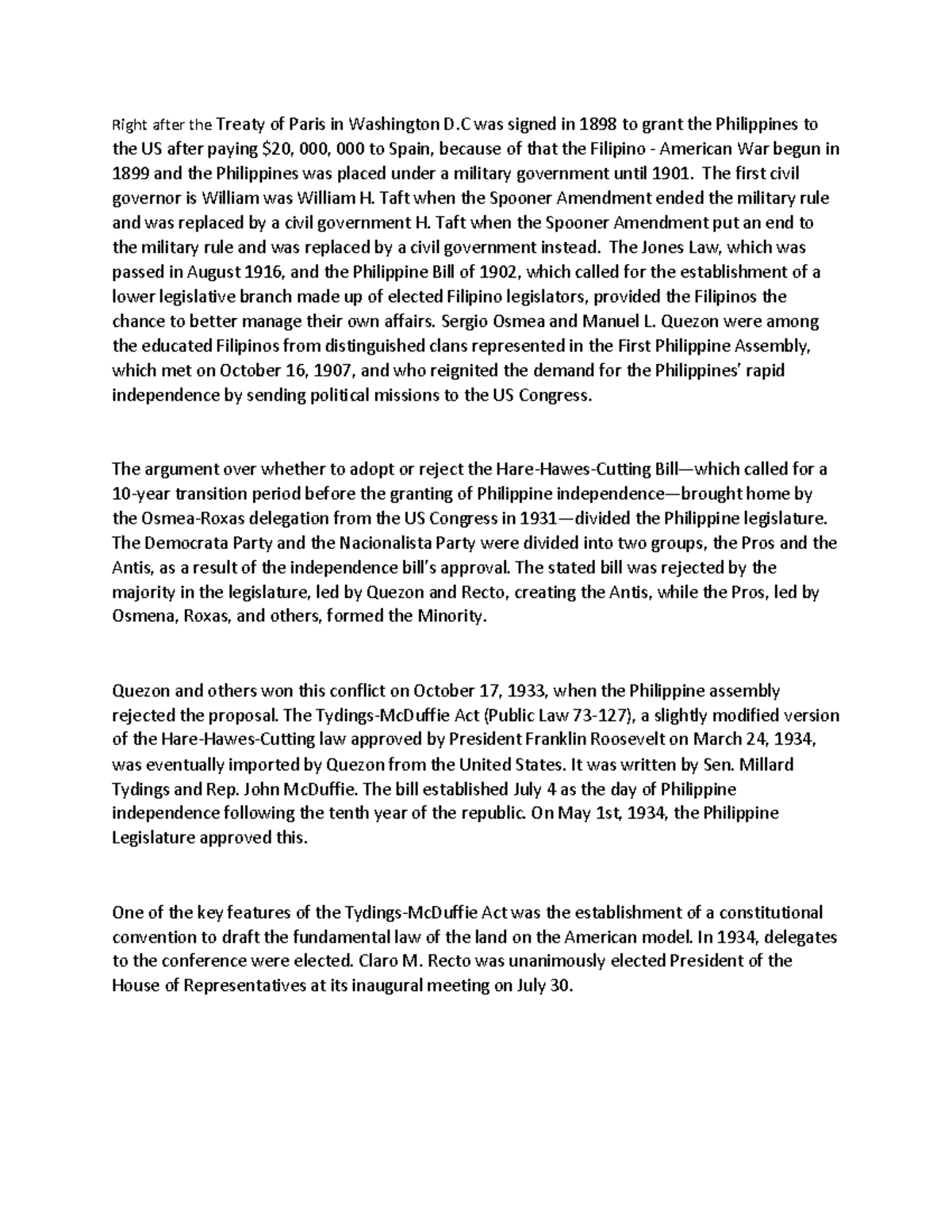 The Constitution of the Philippine Commonwealth - Right after the ...