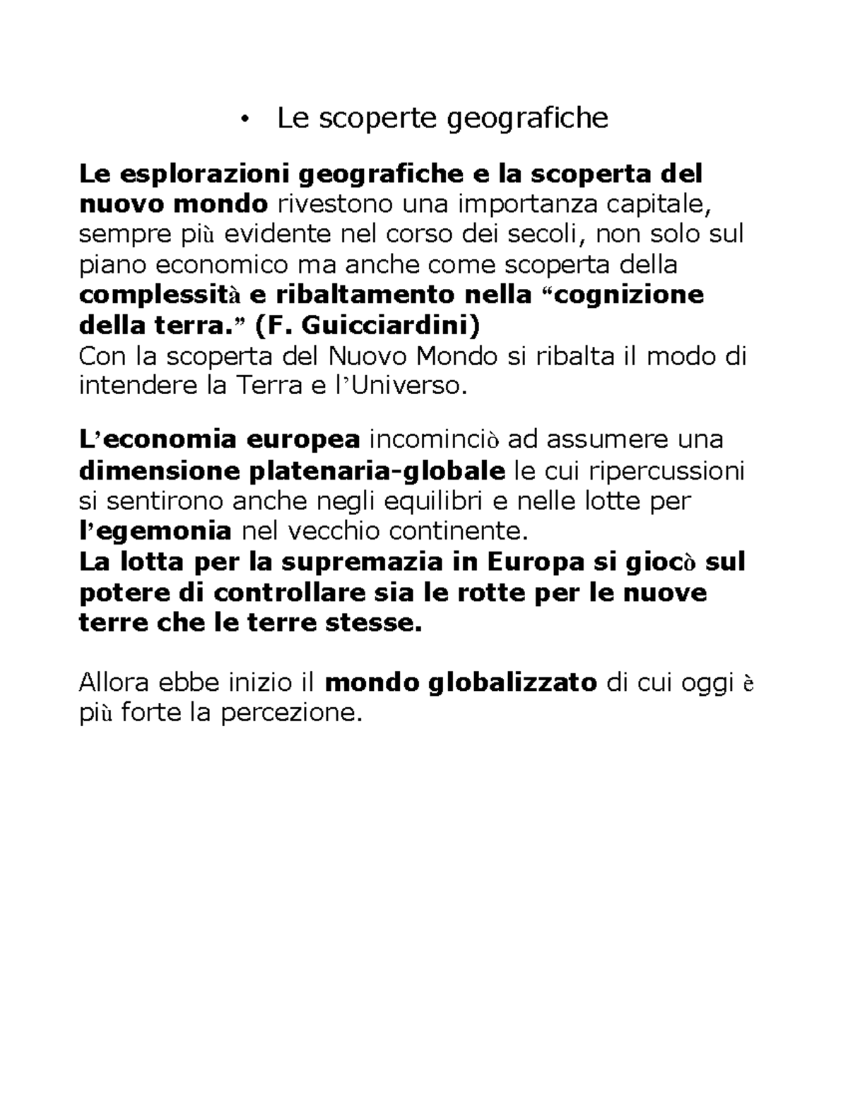 3. Le scoperte geografiche - • Le scoperte geografiche Le esplorazioni ...