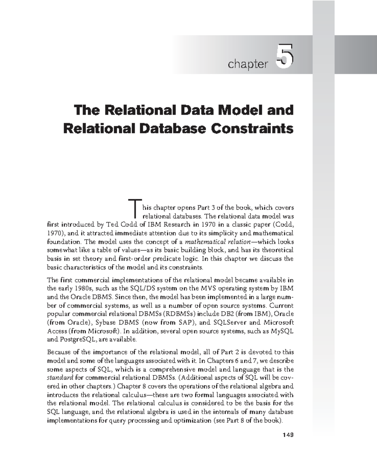 Fundamentals of Database Systems-Chapter 5 - 149 5 The Relational Data Model and Relational ...