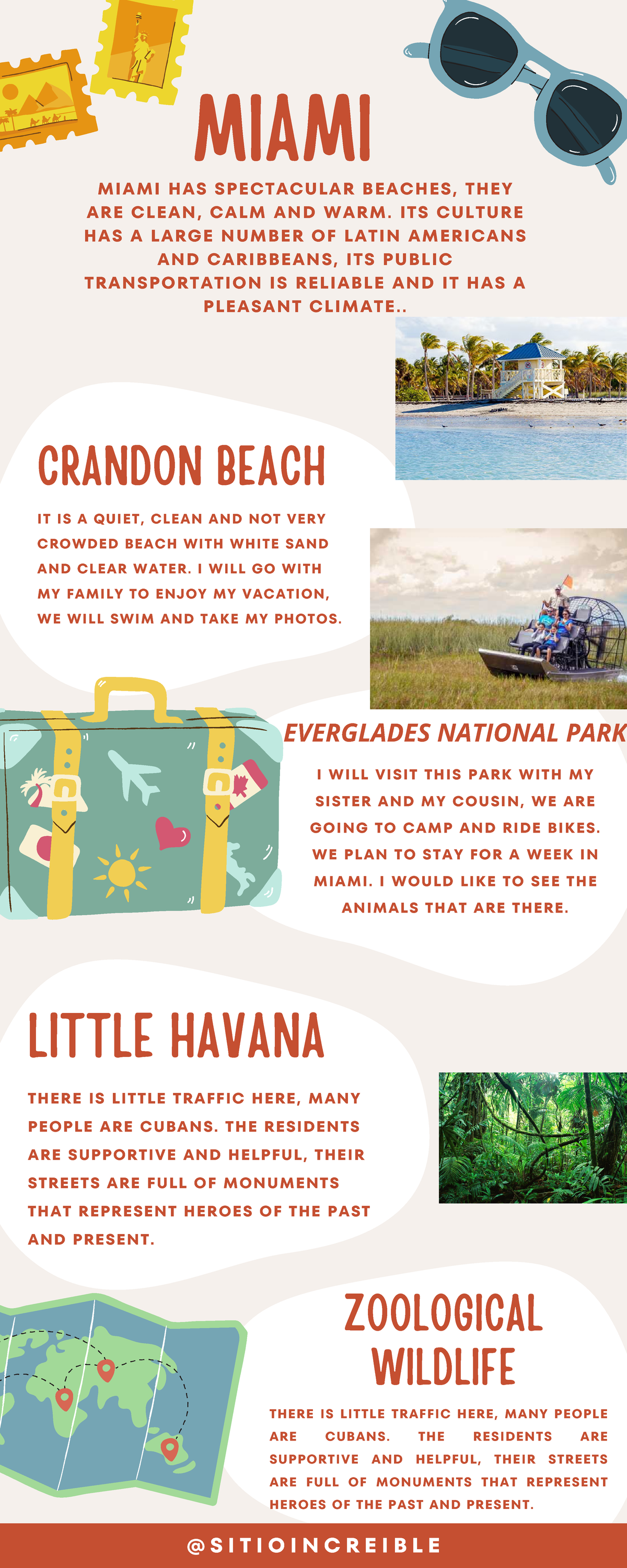 Infography a town to visit in an English-speaking country - MIAMI I ...